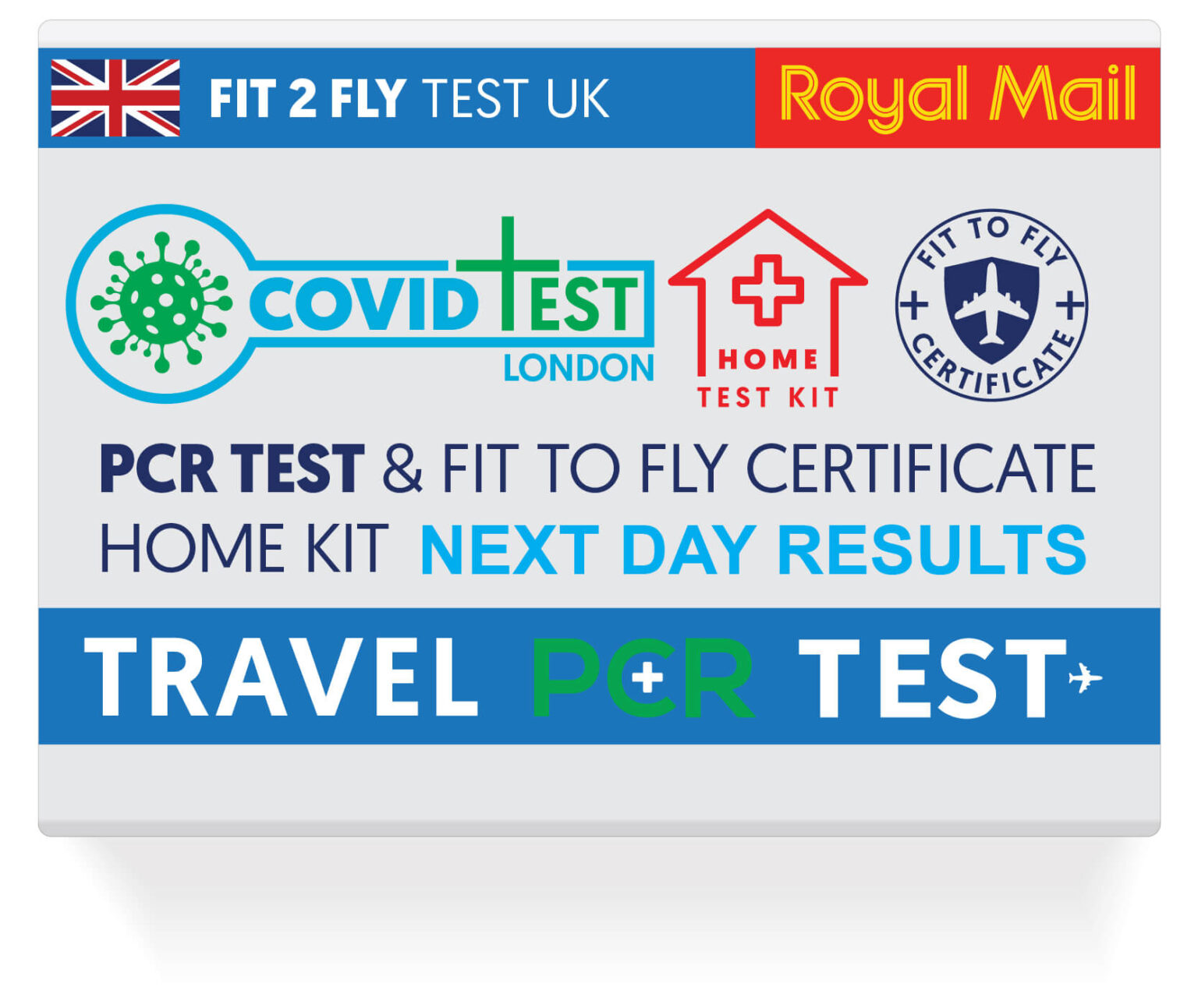PCR Swab Test Home Kit with Travel Certificate - Medicare London